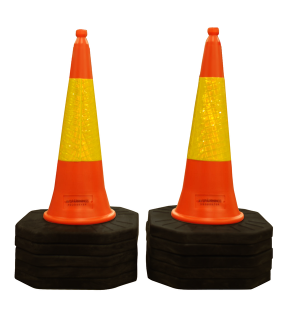 Trafikkjeglepakke 100 cm - 10-pakning – Avsperringer.no – Avsperringer ...